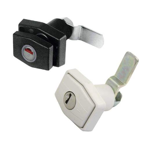 Drukslot serviceluik zwart/wit rechthoekig zonder cilinder (pushlock ...